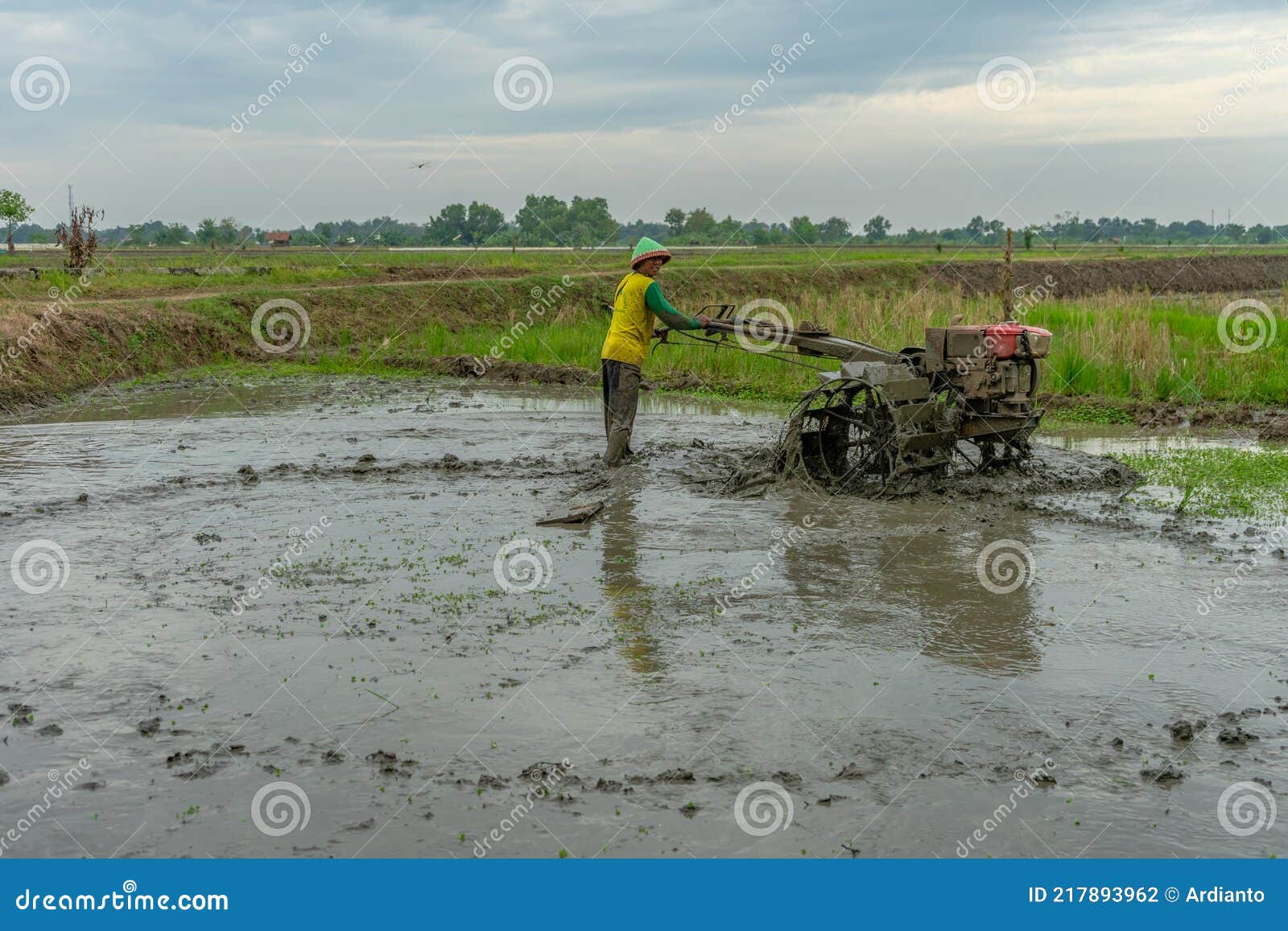 Farmers Plowing the Fields Using Tractors Editorial Photography - Image ...
