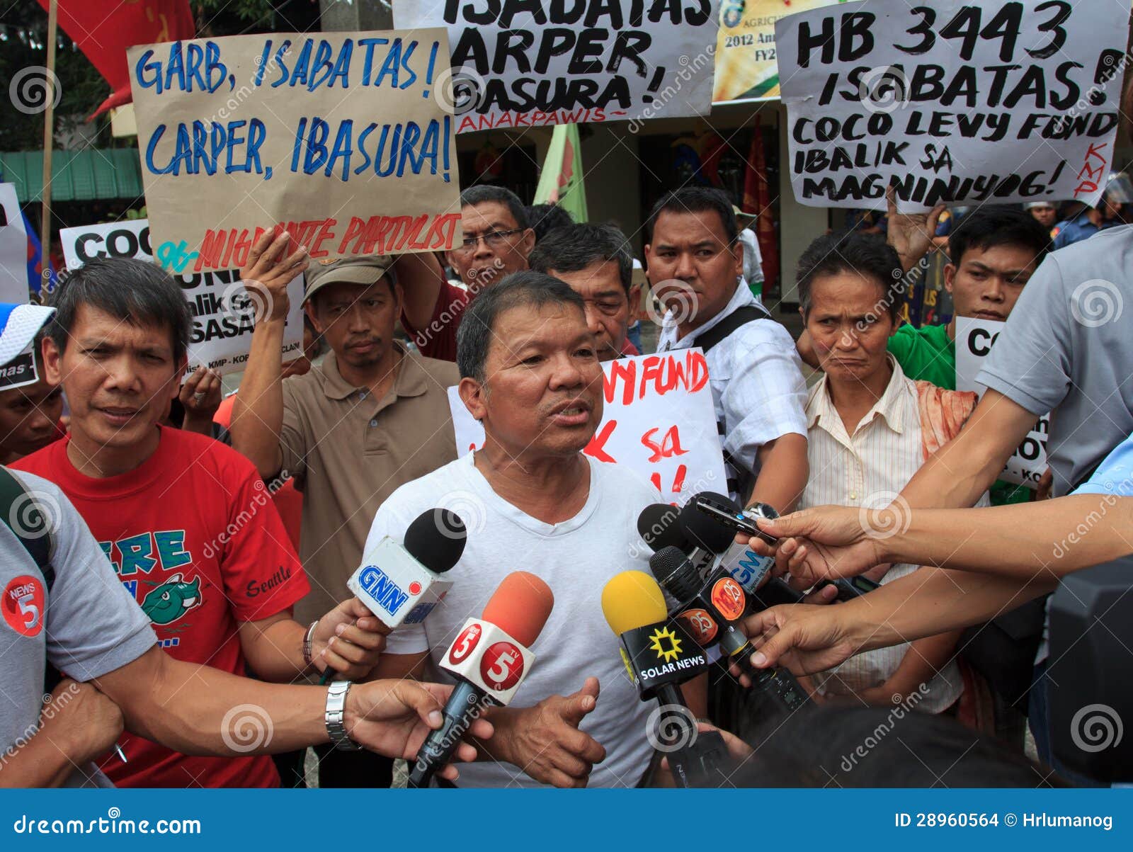 Farmers Protest in Manila, Philippines Editorial Stock Image - Image of ...