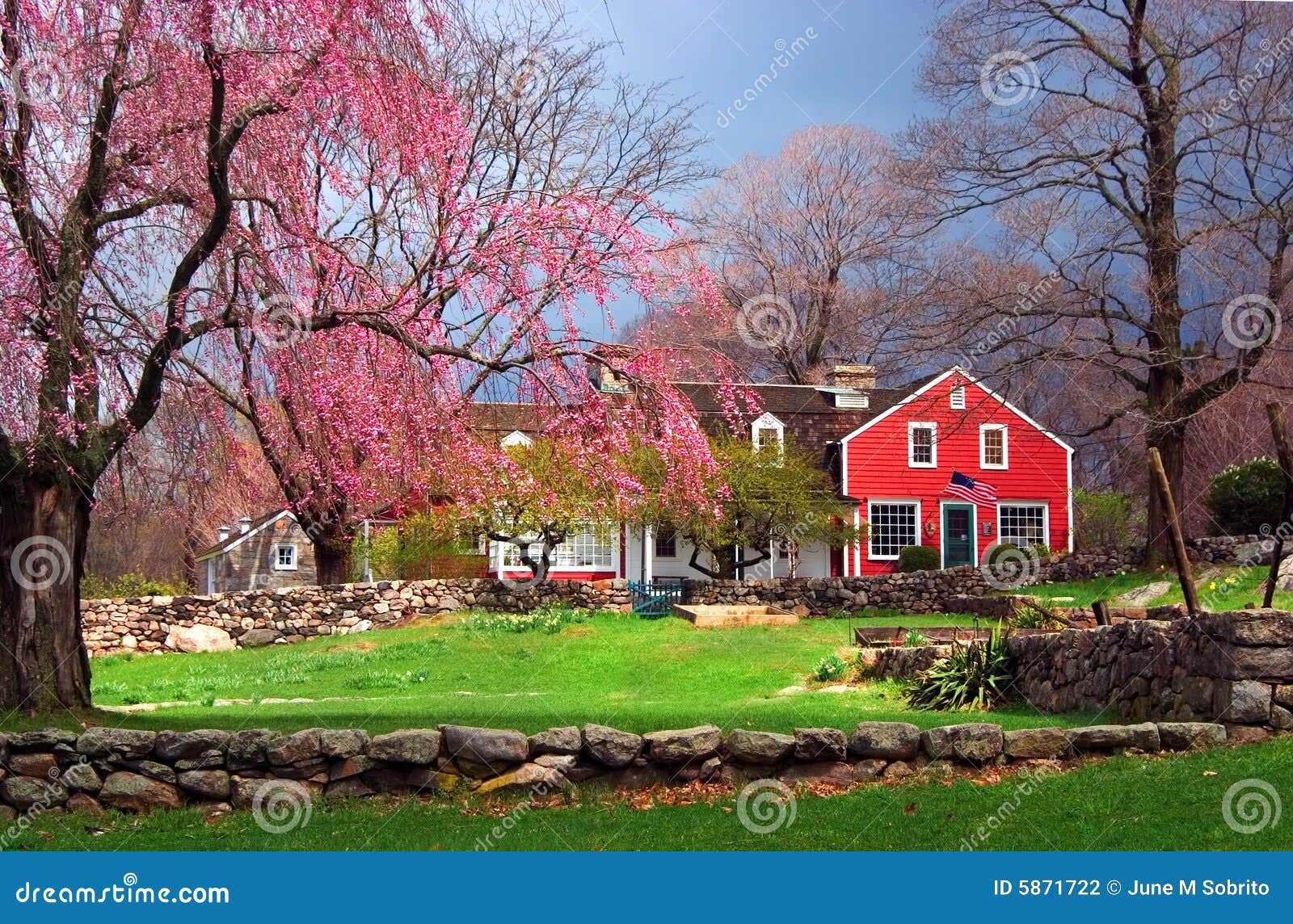 Farmhouse in Spring stock photo. Image of agriculture - 5871722