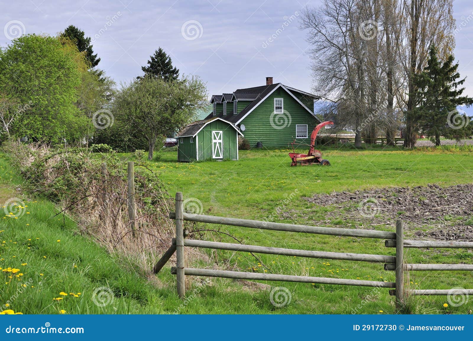 Farmhouse in springtime stock photo. Image of agriculture - 29172730