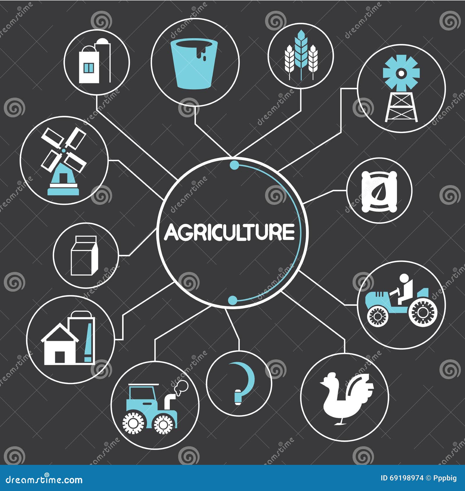 Farming and Agriculture Icons, Infographic Stock Illustration ...