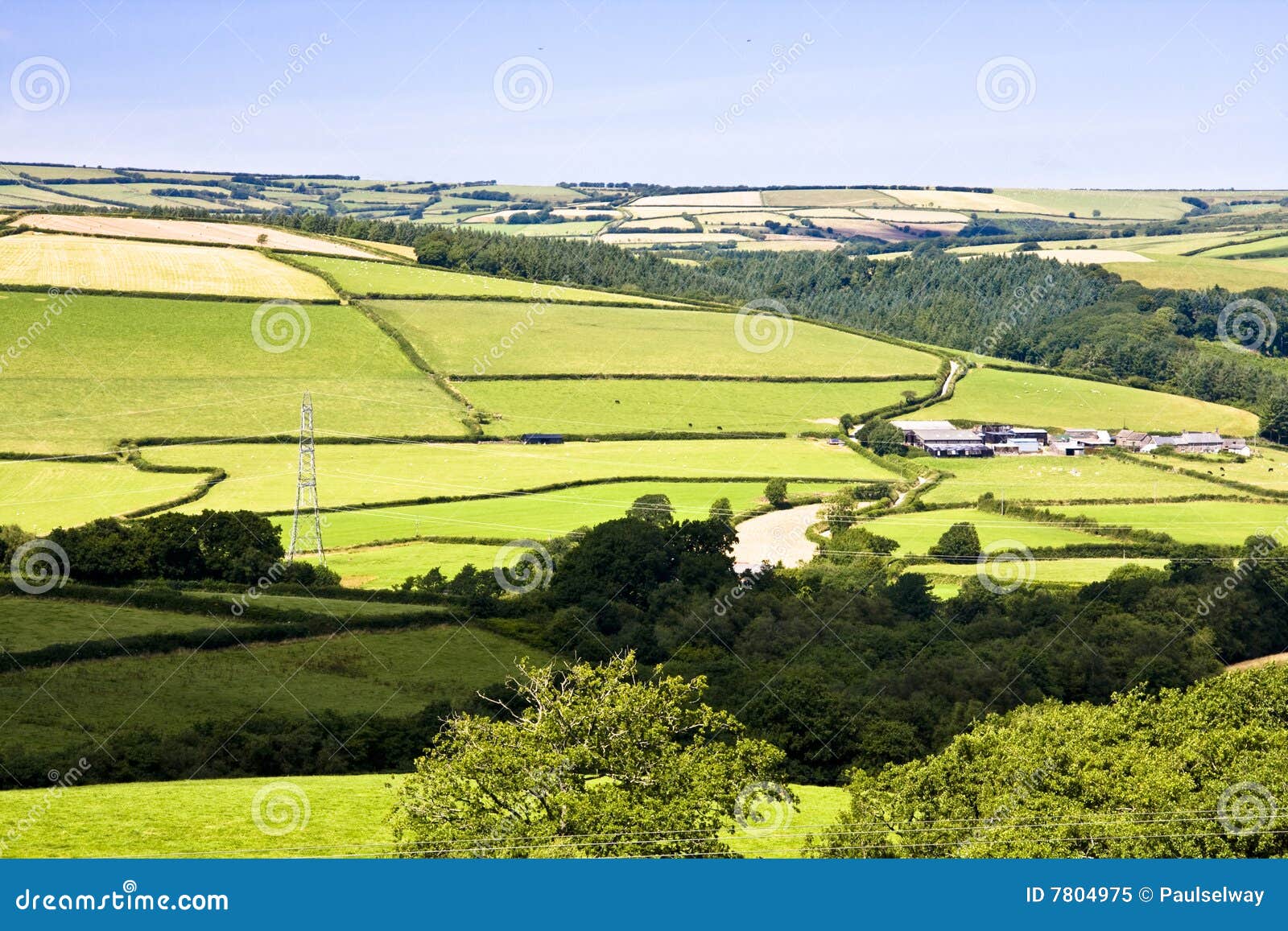Farming countryside stock image. Image of hills, fields - 7804975