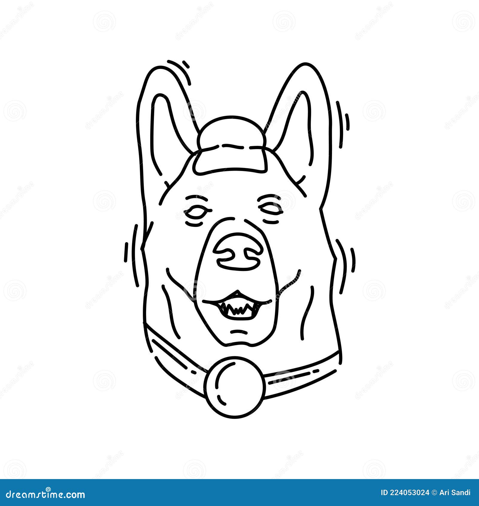 Farming Dog Guard Icon. Hand Drawn Icon Set, Outline Black, Doodle Icon ...