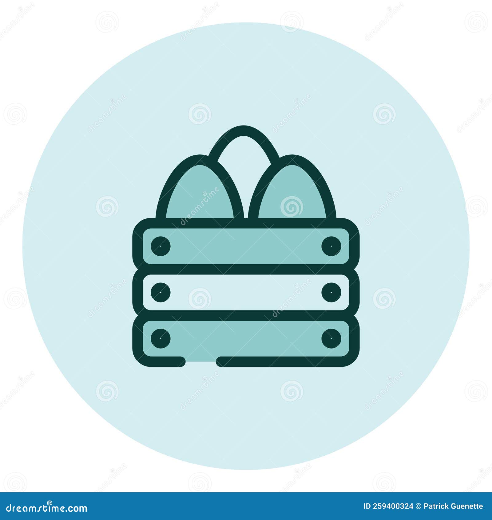 Farming eggs, icon stock vector. Illustration of livestock - 259400324