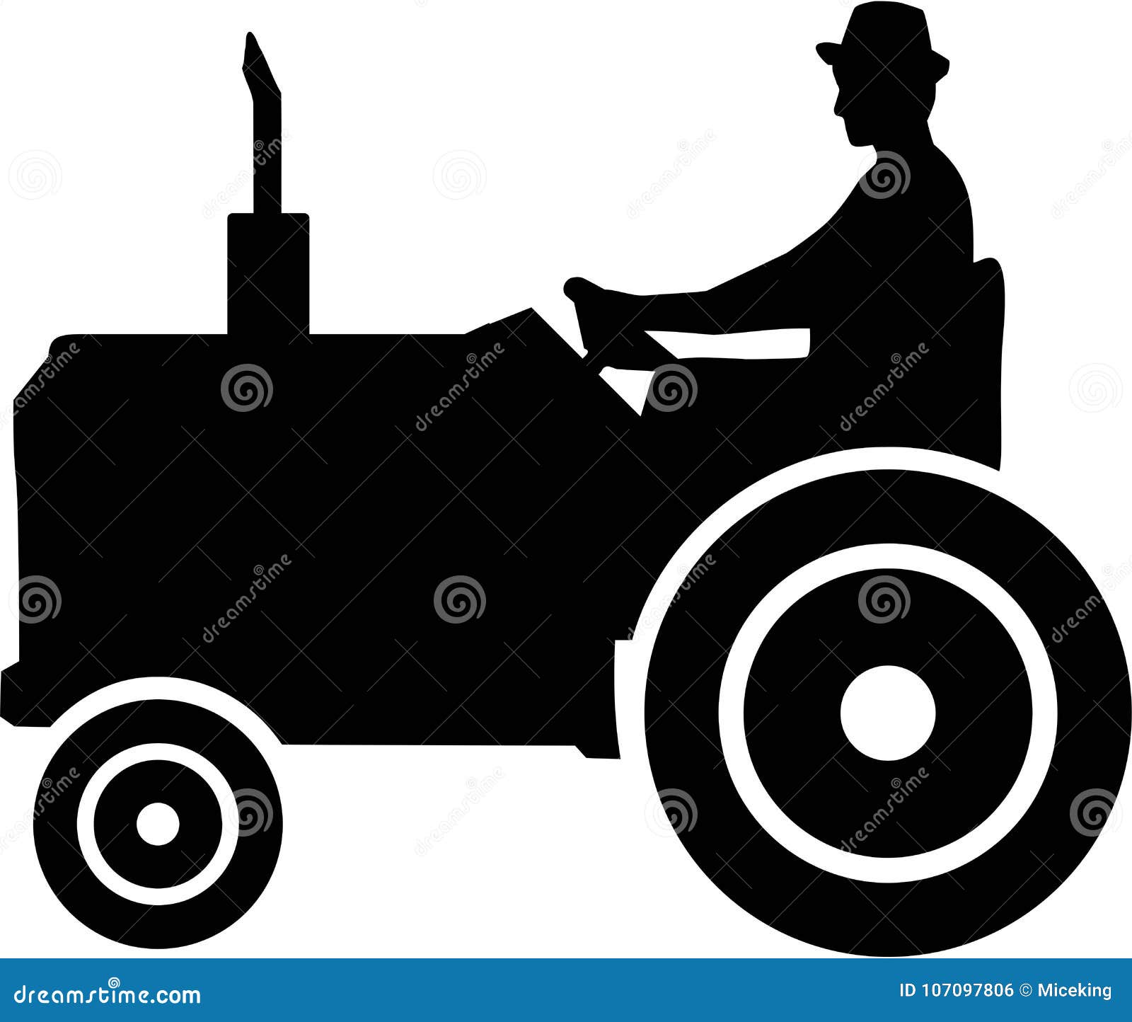 Farming Farmer Tractor stock vector. Illustration of occupation - 107097806