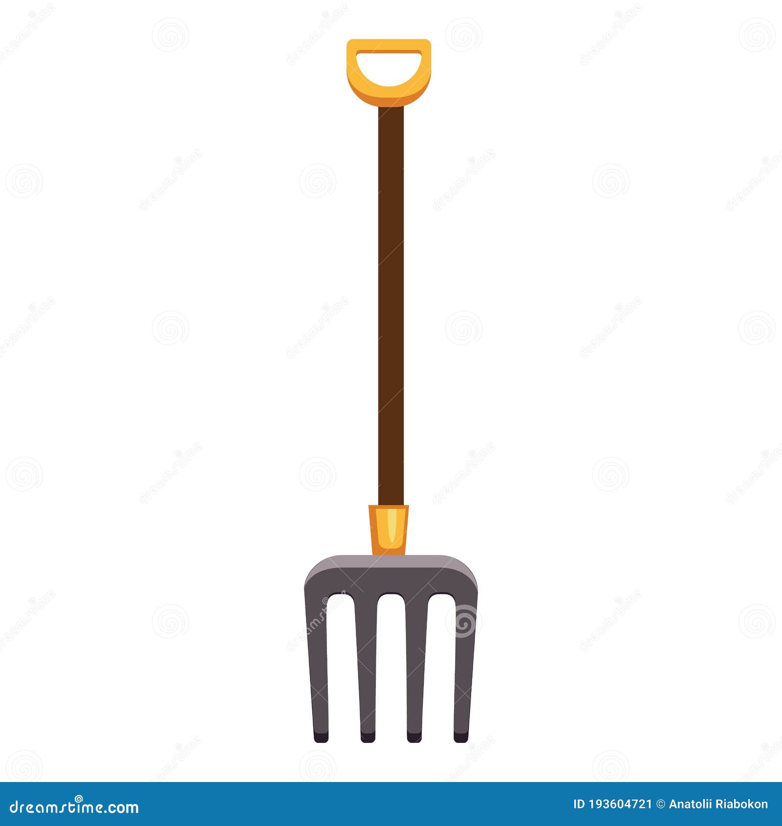 Farming Fork Icon, Cartoon Style Stock Vector - Illustration of ...