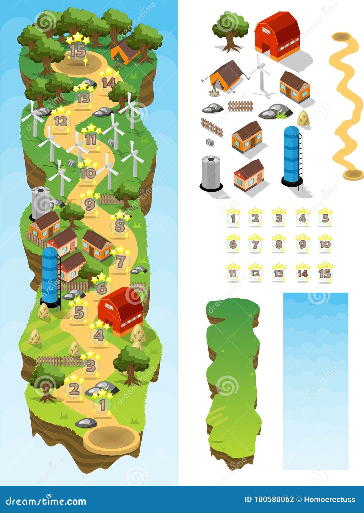 Farming Game Map Vector Graphic Stock Vector - Illustration of design ...
