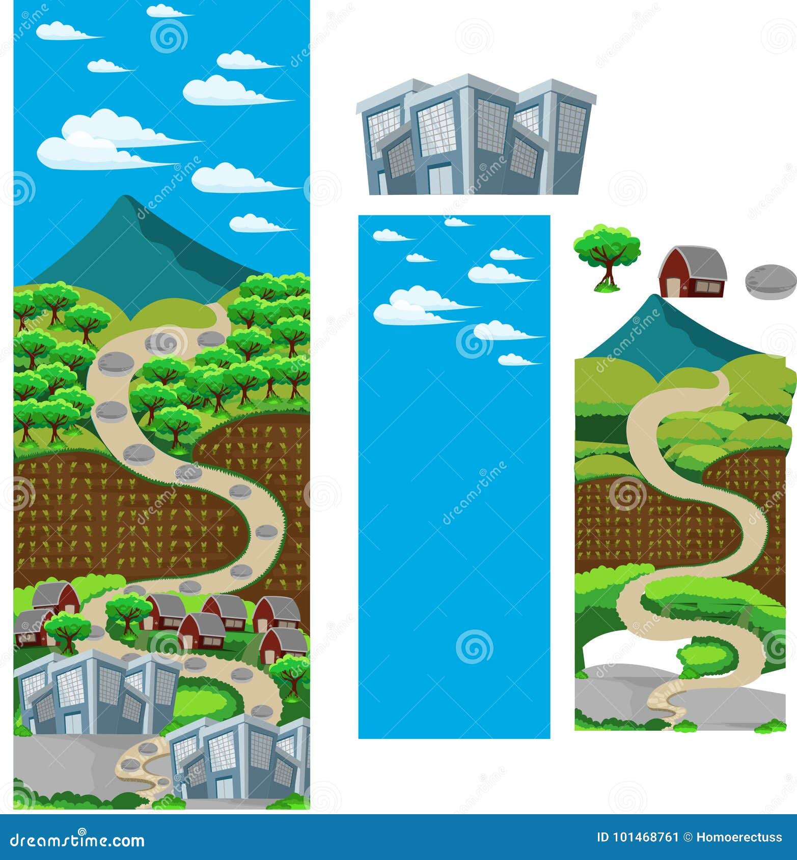 Farming Game Map Vector Graphic Stock Illustration - Illustration of ...