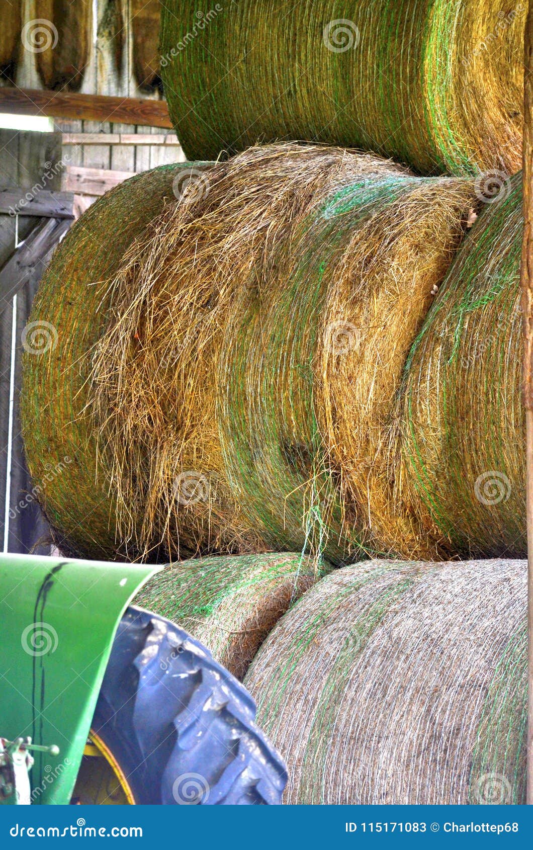 Haybales stock image. Image of round, homestead, barn - 115171083