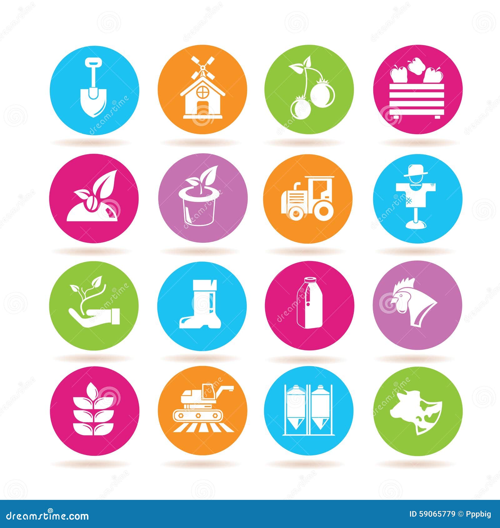 Farming icons stock illustration. Illustration of farming - 59065779