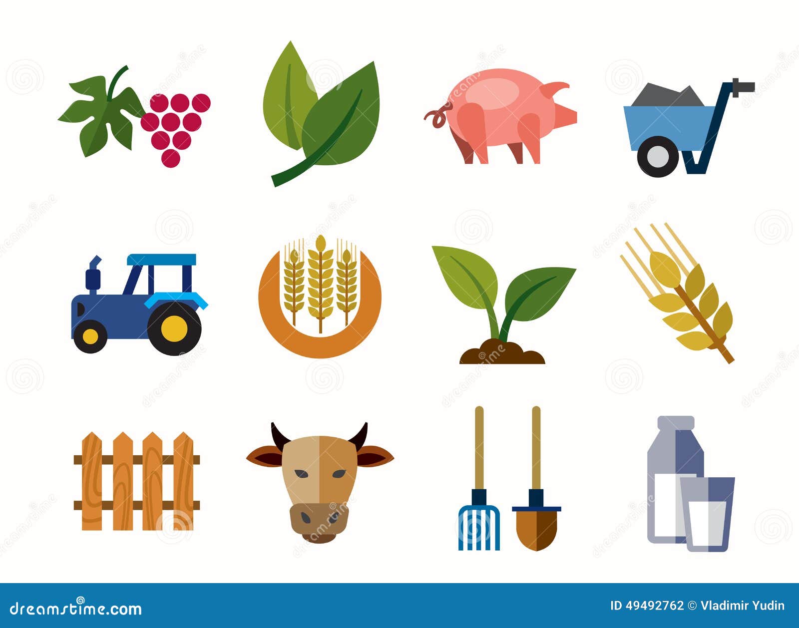 Farming icons stock vector. Illustration of industry - 49492762