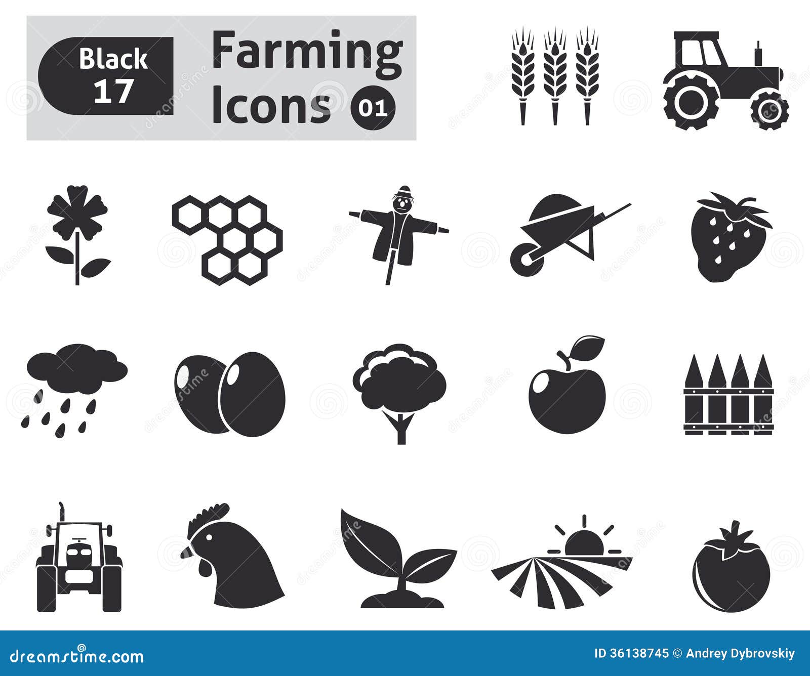 Farming icons stock vector. Illustration of plant, harvesting - 36138745