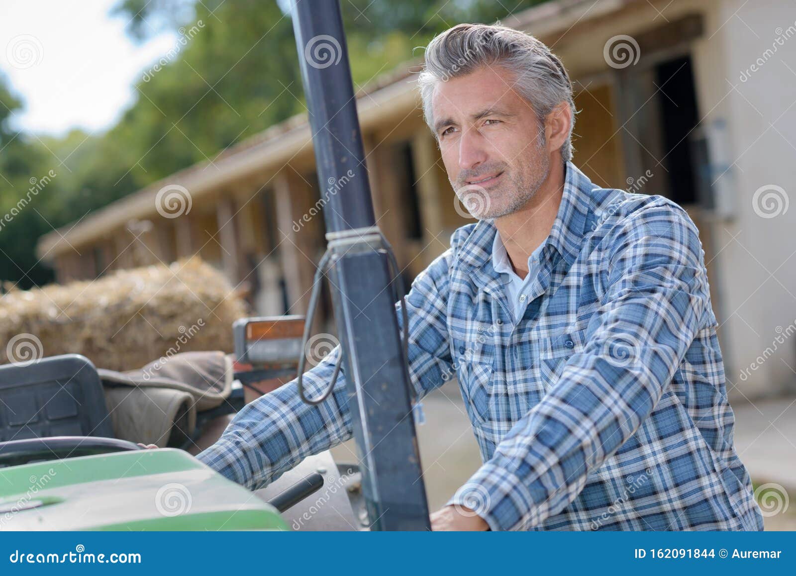 Farming Man Observing Something Stock Photo - Image of vocation, profit ...