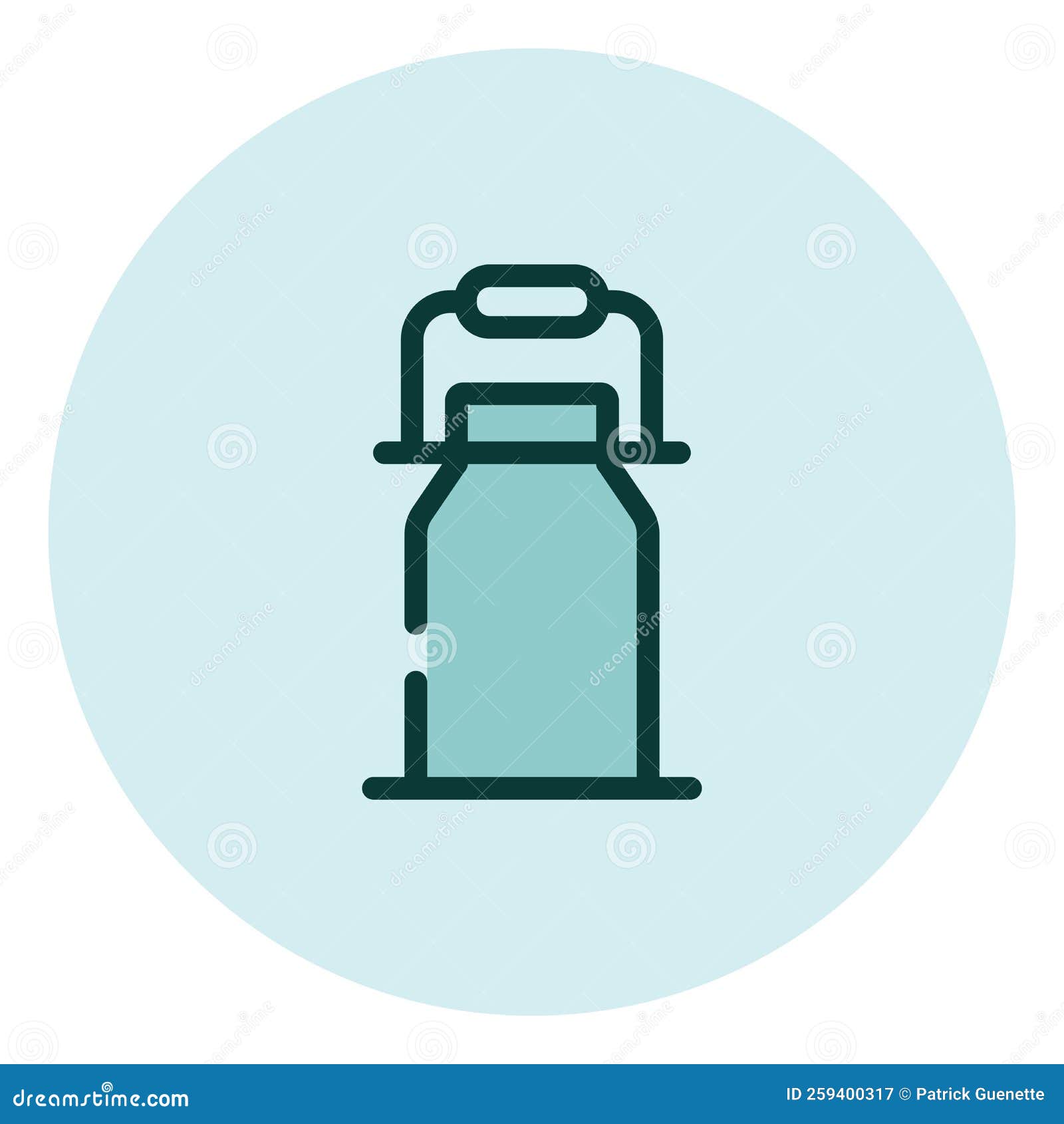 Farming milk, icon stock vector. Illustration of cartoon - 259400317