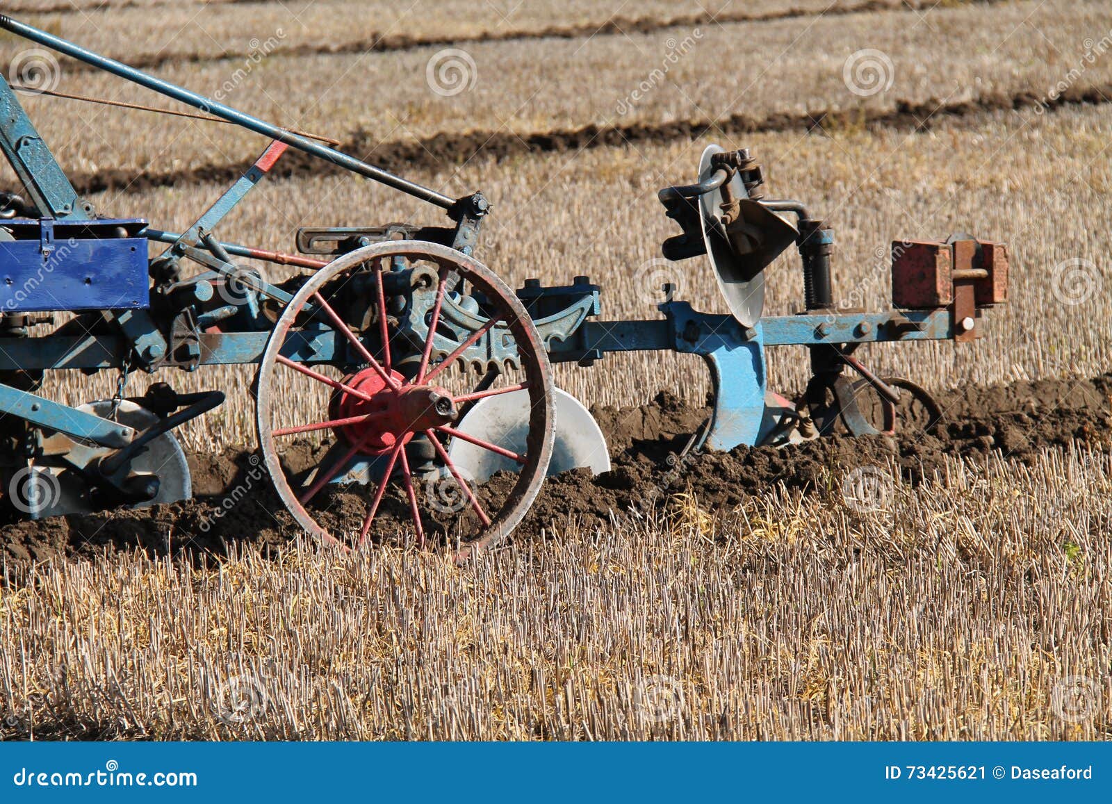 Farming Plough. stock image. Image of aged, furrow, earth - 73425621