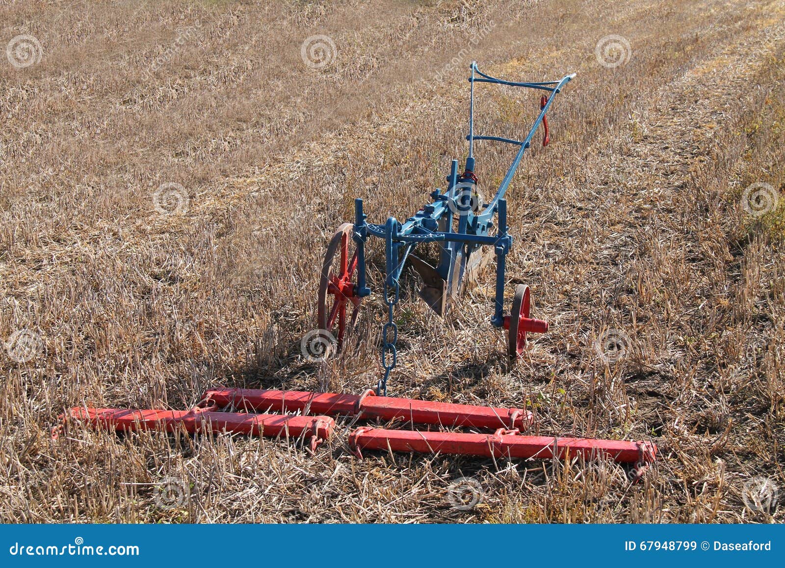 Farming Plough. stock image. Image of field, farmer, implement - 67948799