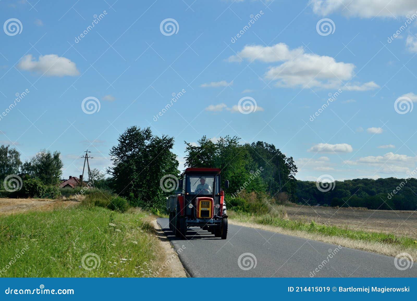 Farming in Poland, Old Tractor Editorial Stock Image - Image of fields ...