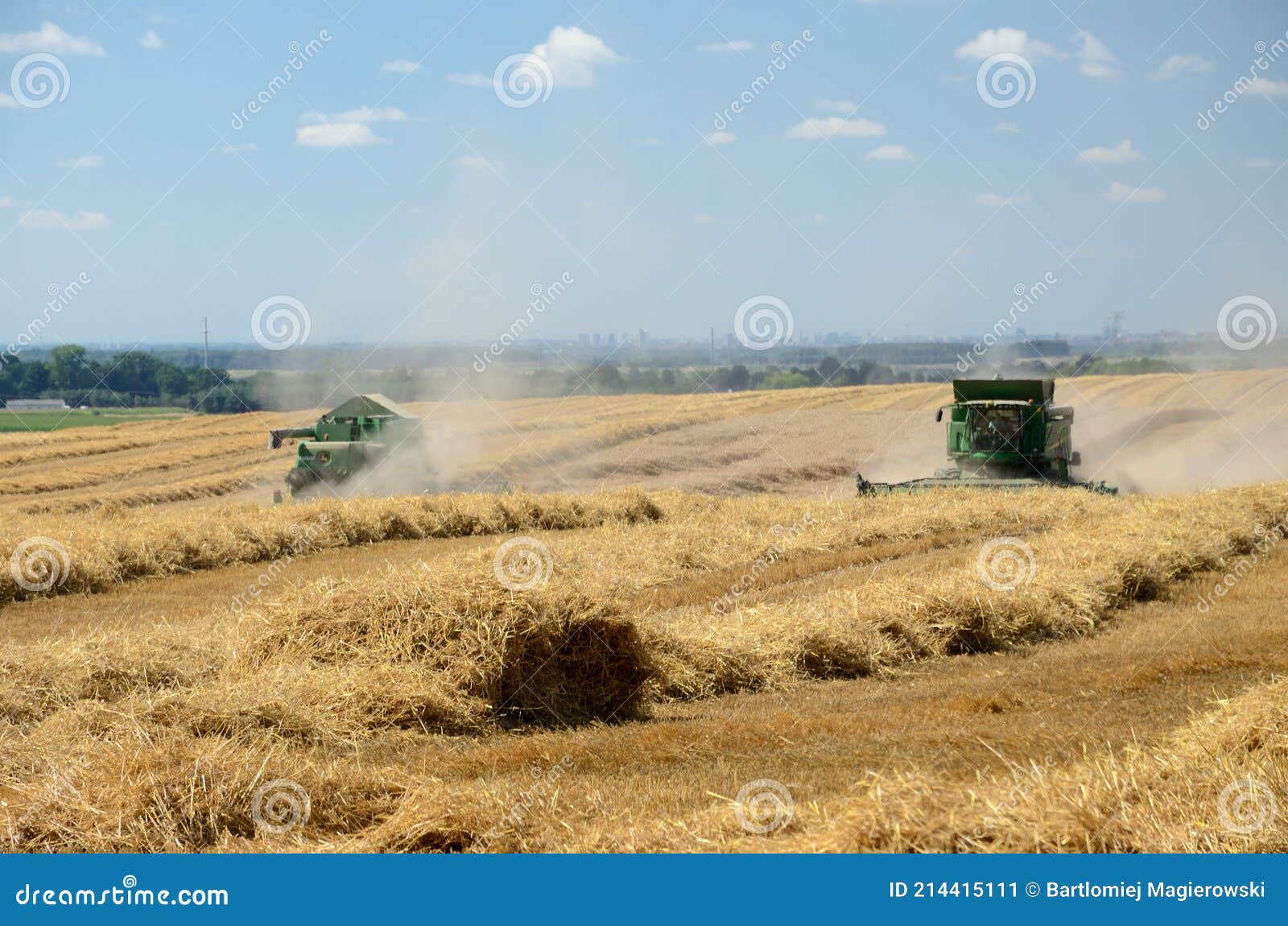 Farming in PolandFarming in Poland, Harvester at Work Editorial Photo ...