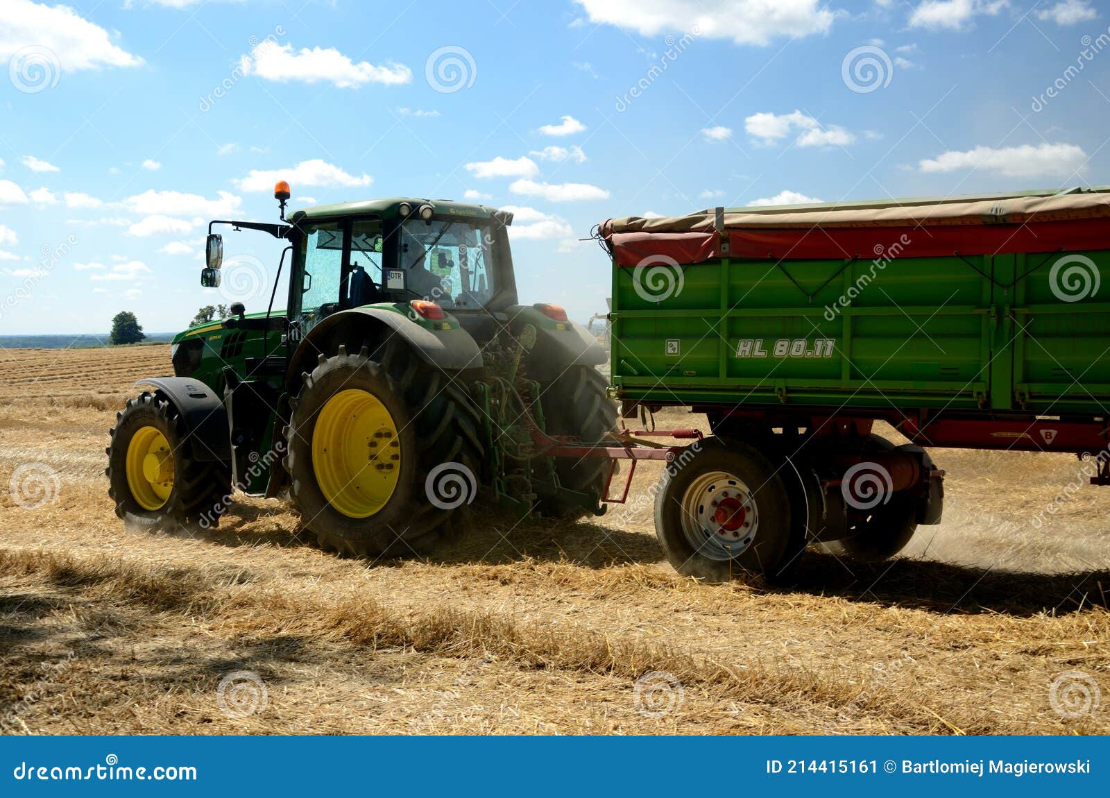 Farming in Poland, Tractor Waiting for Harvests Editorial Photo - Image ...