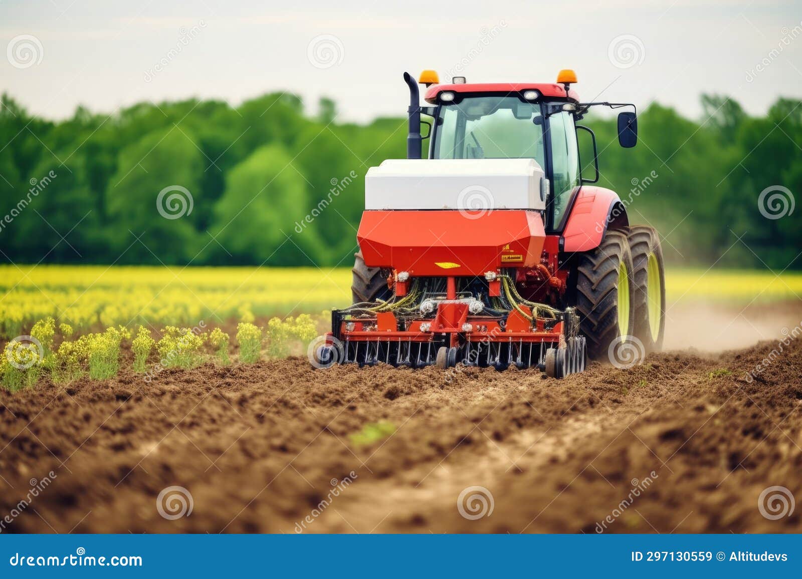 Farming Robot Planting Seeds in a Field Stock Image - Image of ...