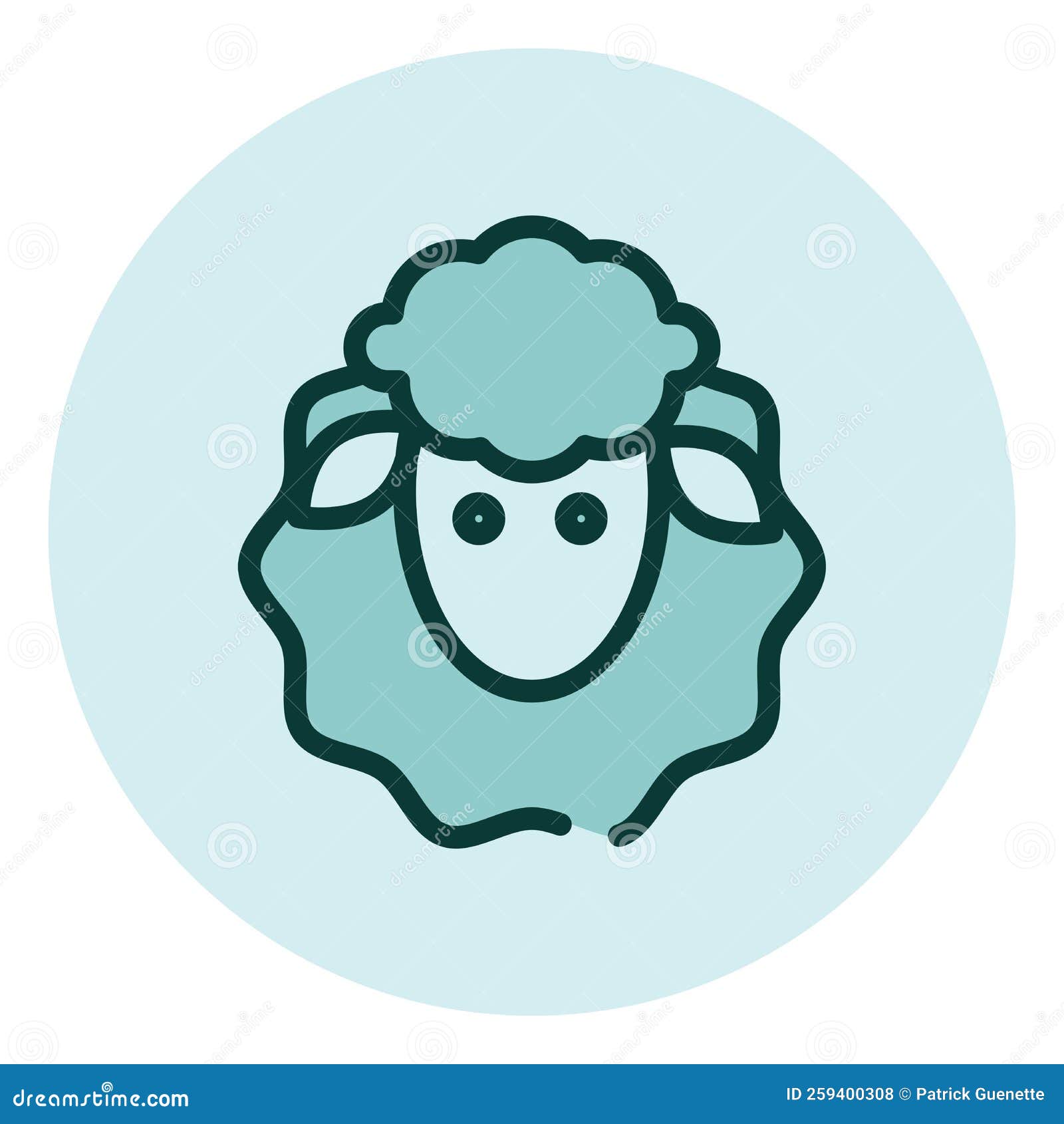 Farming sheep, icon stock vector. Illustration of vector - 259400308