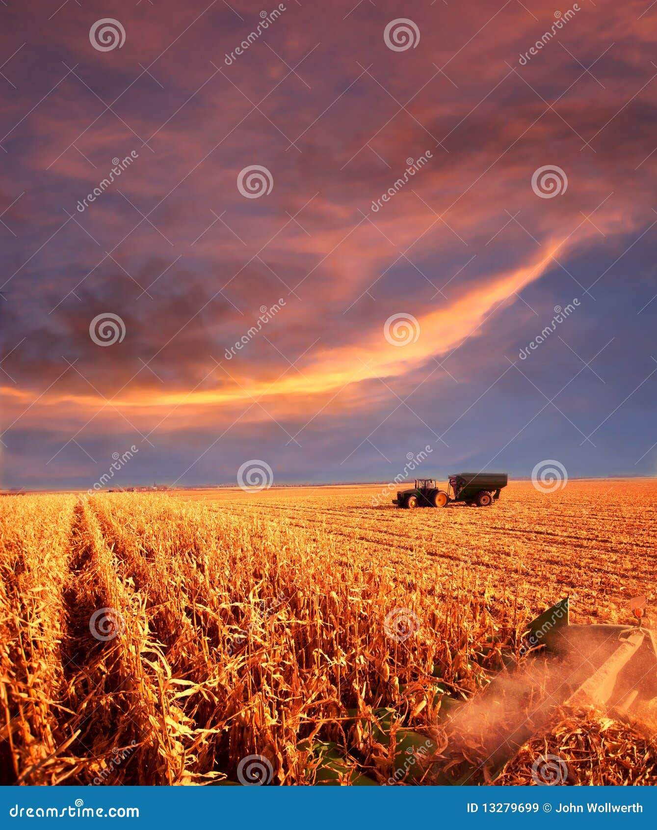 Farming at sunset stock image. Image of dakota, agriculture - 13279699