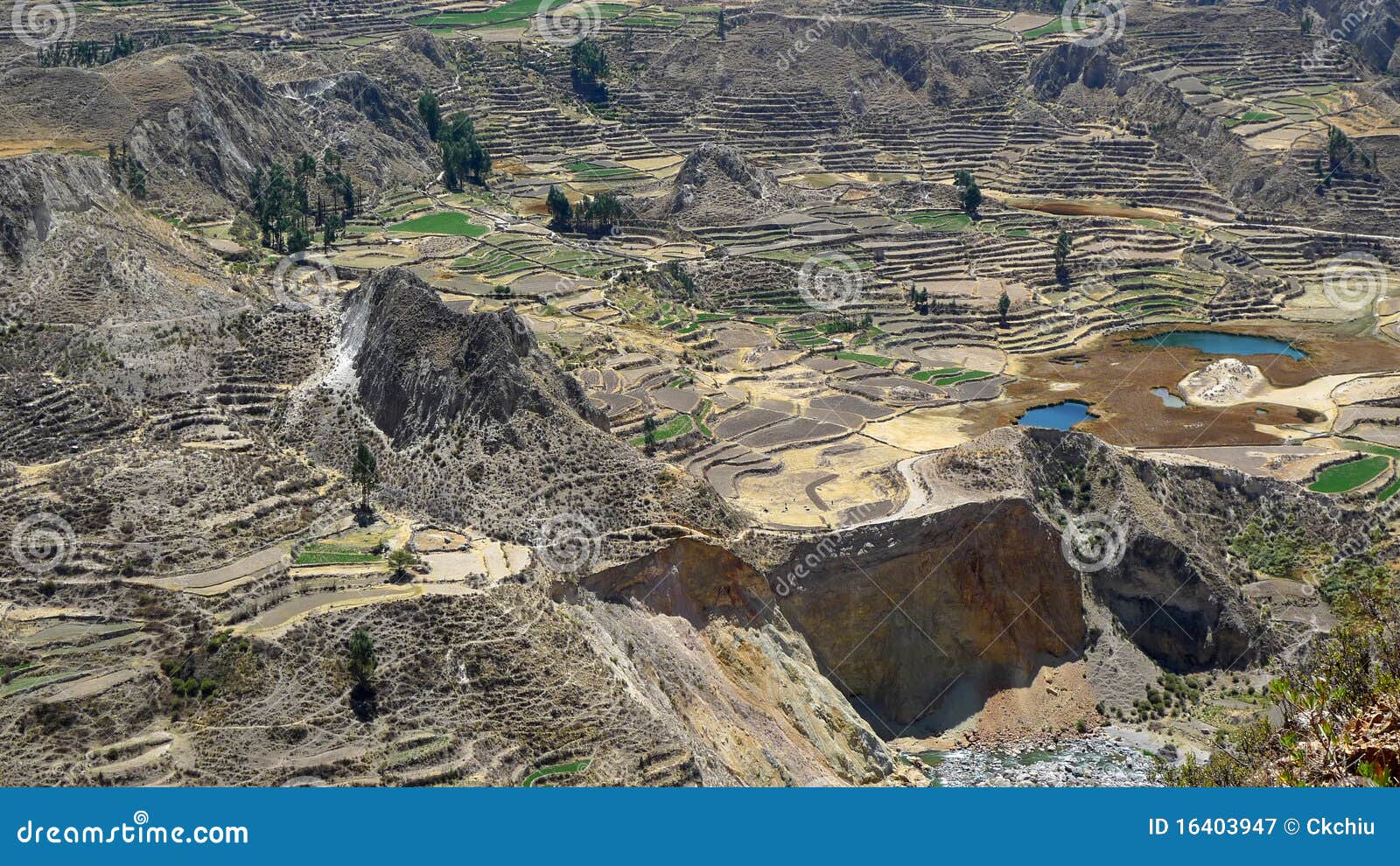 Farming Terraces in Andes Mountains of Peru Stock Image - Image of peru ...