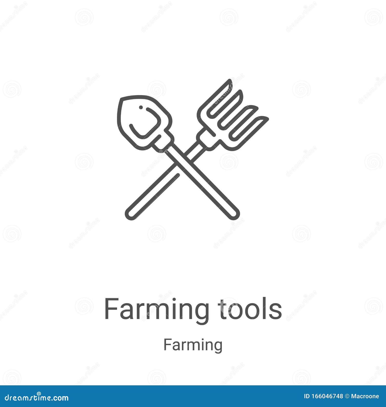 Farming Tools Icon Vector from Farming Collection. Thin Line Farming ...
