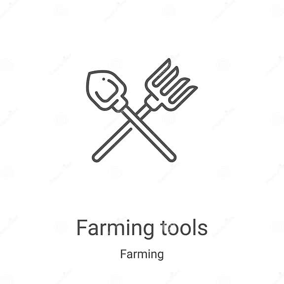 Farming Tools Icon Vector from Farming Collection. Thin Line Farming ...