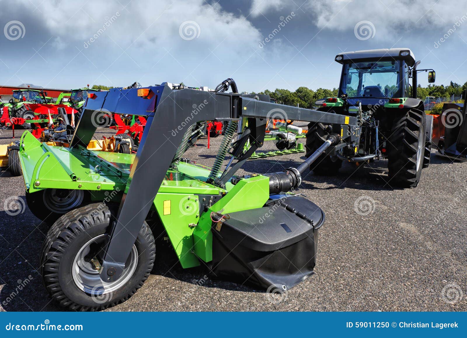 Farming Tractor and Giant Plow Stock Photo - Image of industry, farming ...