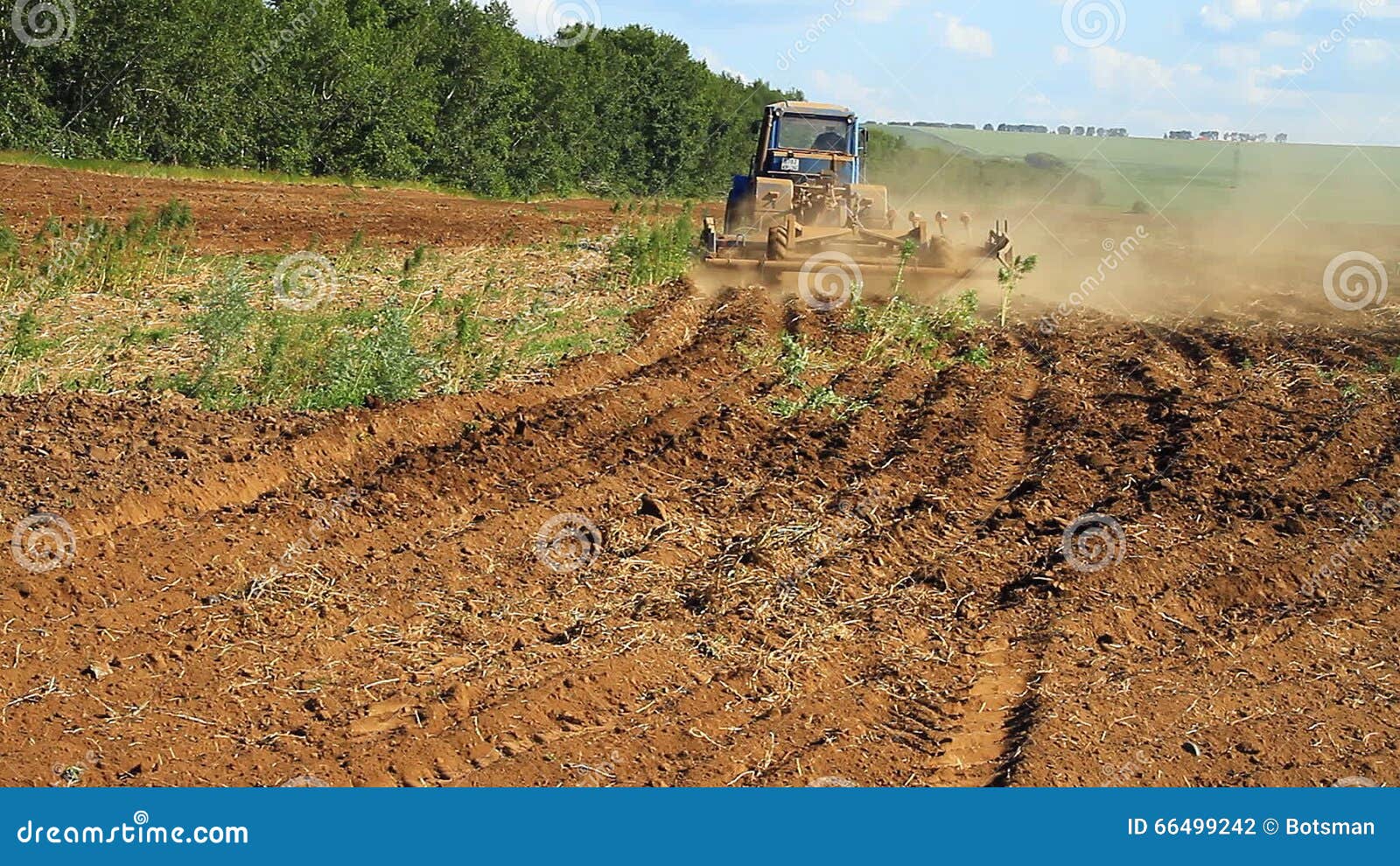 Farming. the Tractor Plows the Land. Stock Footage - Video of modern ...