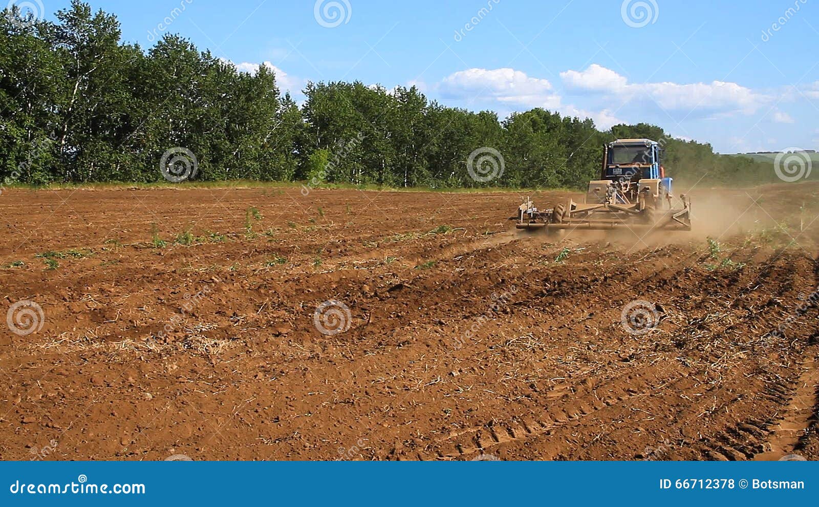Farming. the Tractor Plows the Land. Stock Footage - Video of ...