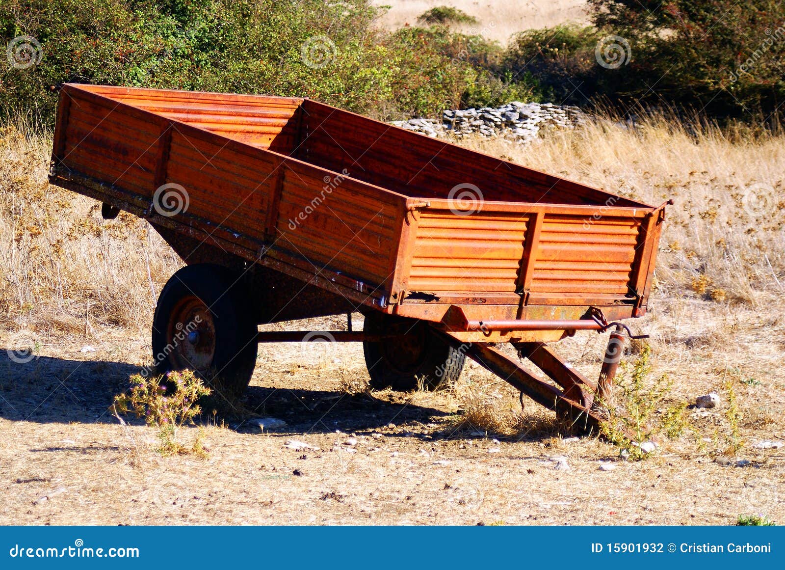 Farming Trailer stock photo. Image of orange, trailer - 15901932