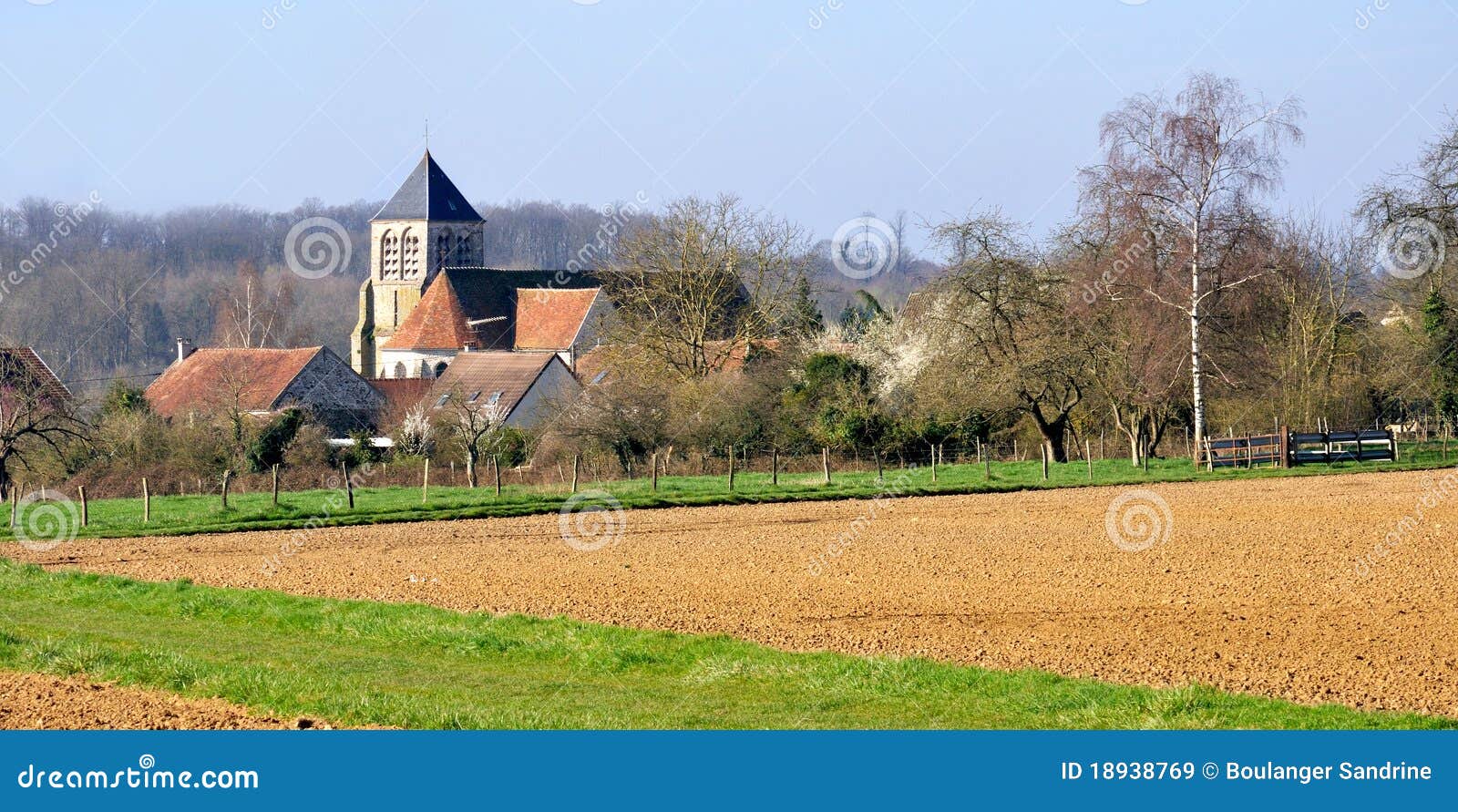 Farming village stock image. Image of village, steeple - 18938769