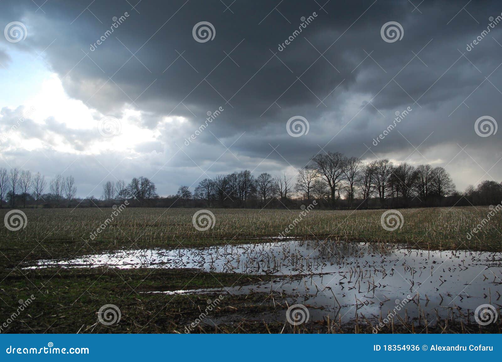 Farmland stock photo. Image of autumn, weather, overcast - 18354936