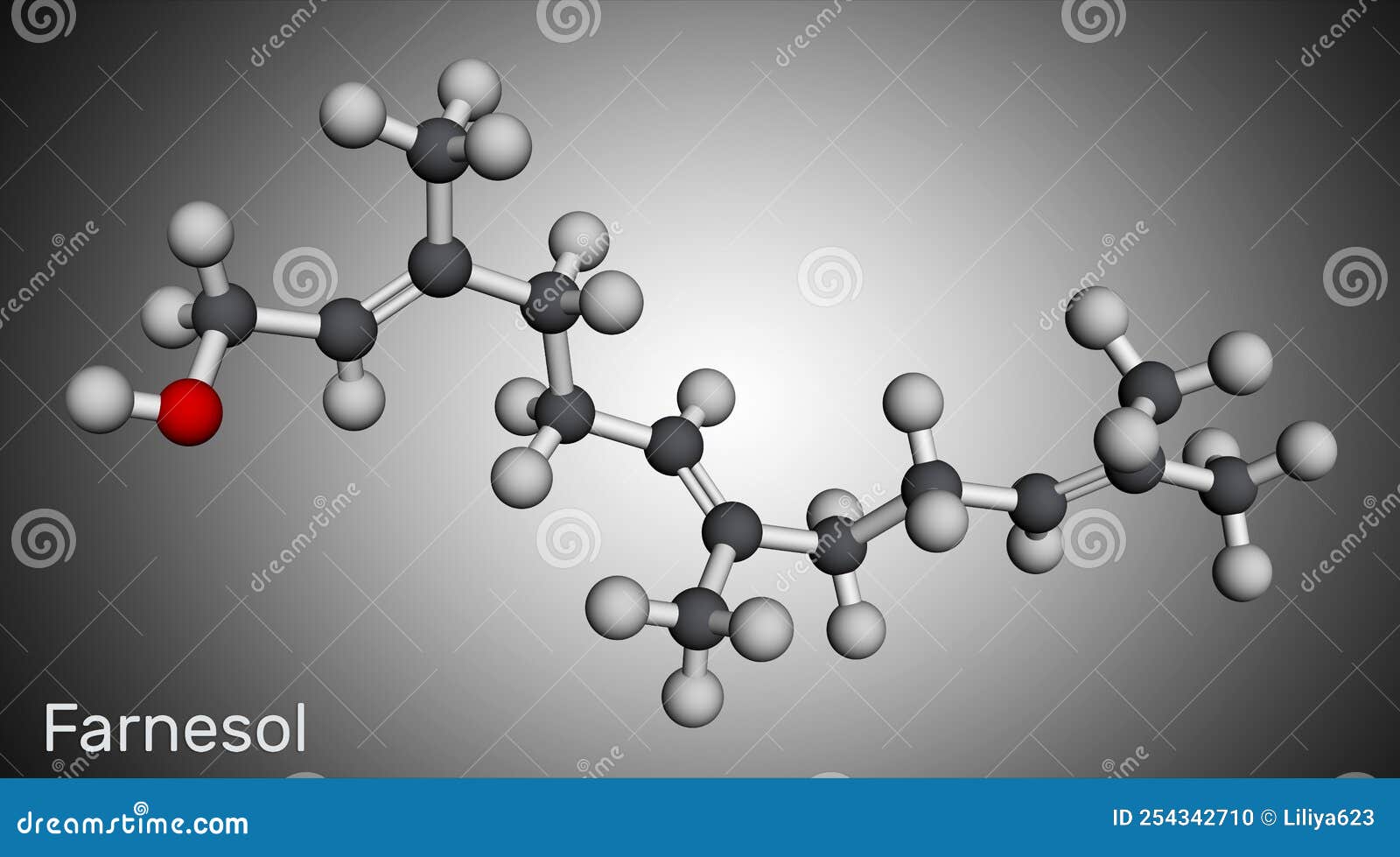 Farnesol Molecule. it is Derivative of Terpenoids. it Has a Delicate ...