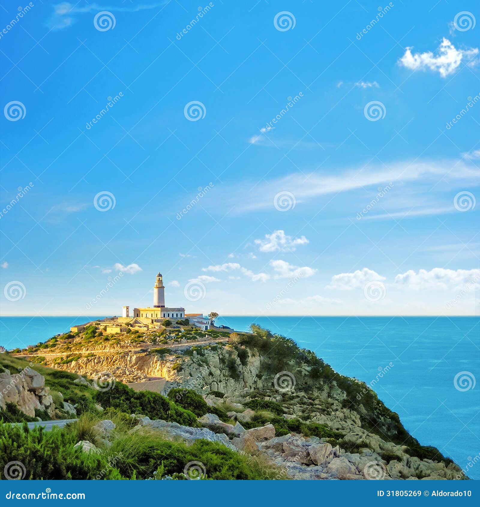 Faro Al Cappuccio De Formentor, Maiorca Immagine Stock - Immagine di ...