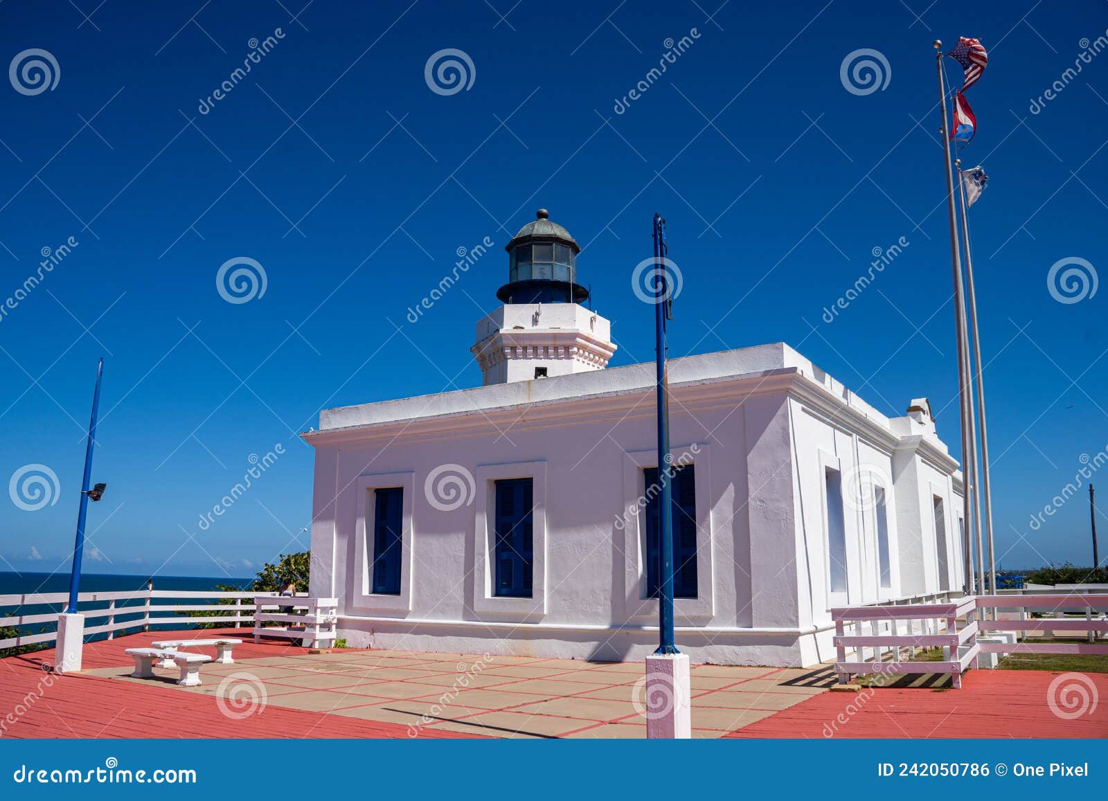 Faro Blanco Puerto Rico Aguadilla Foto de archivo - Imagen de ...