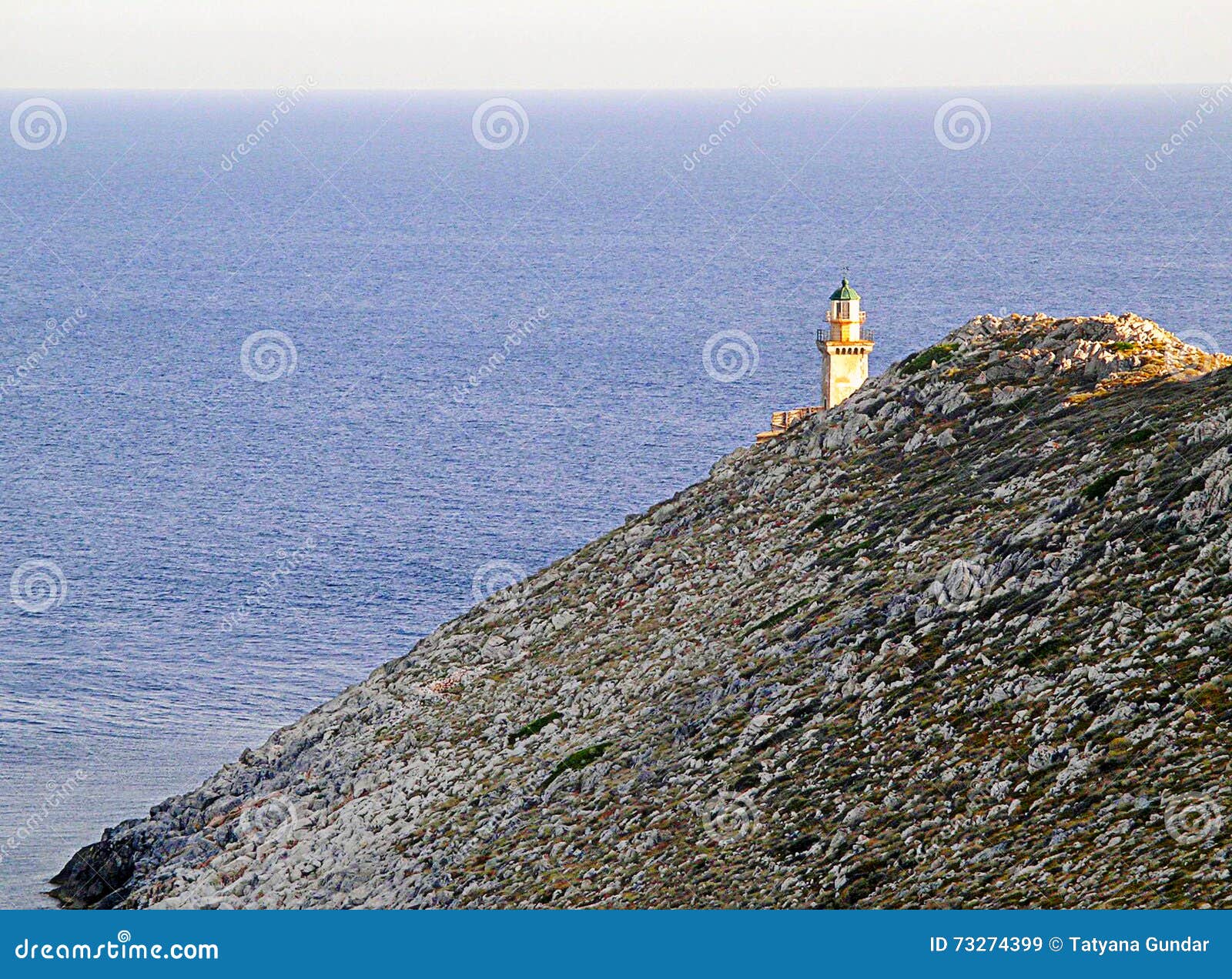 Faro a Capo Matapan, Grecia Immagine Stock - Immagine di cielo ...