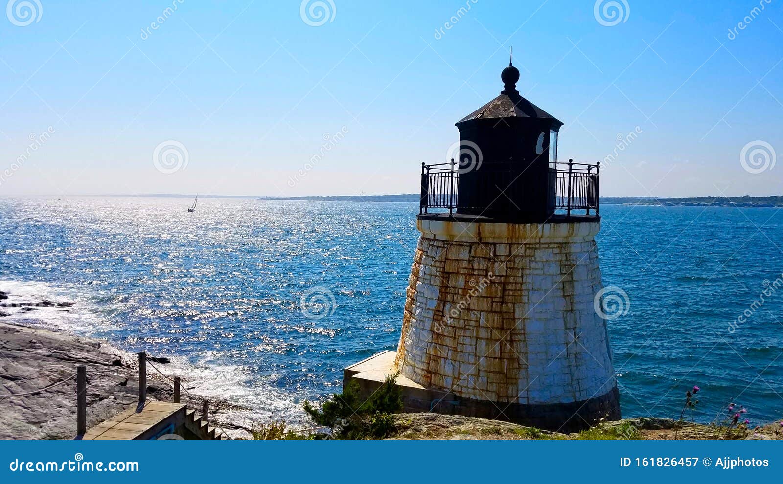 Faro Castle Hill - Isla Rhode Imagen de archivo - Imagen de castillo ...