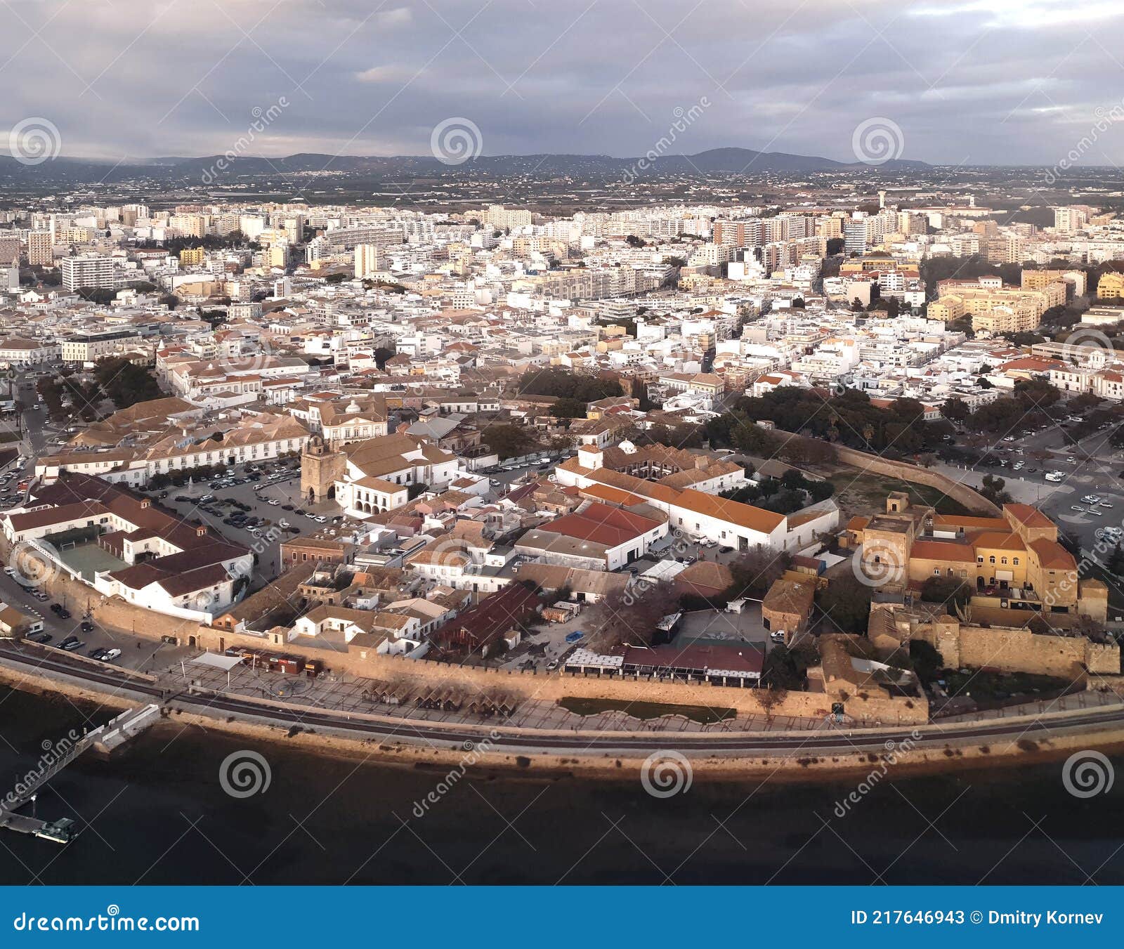 A Faro Panorama Shot from the Landing Plane Stock Image - Image of faro ...
