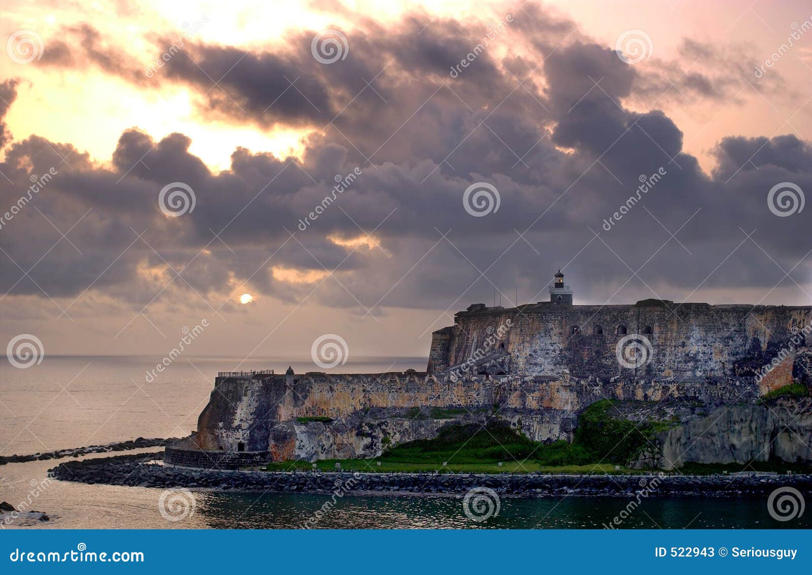 Faro de Puerto Rico imagen de archivo. Imagen de faro, pastel - 522943