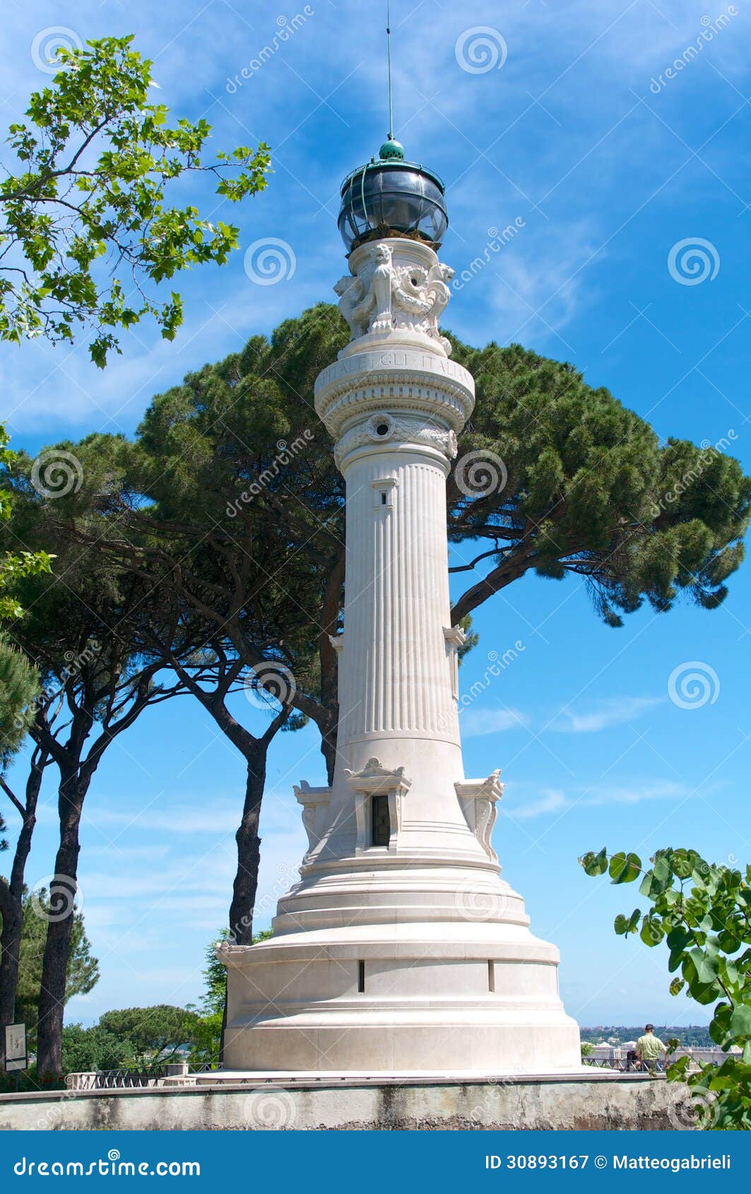 Faro Del Gianocolo, Roma, Italy Stock Image - Image of landmark ...