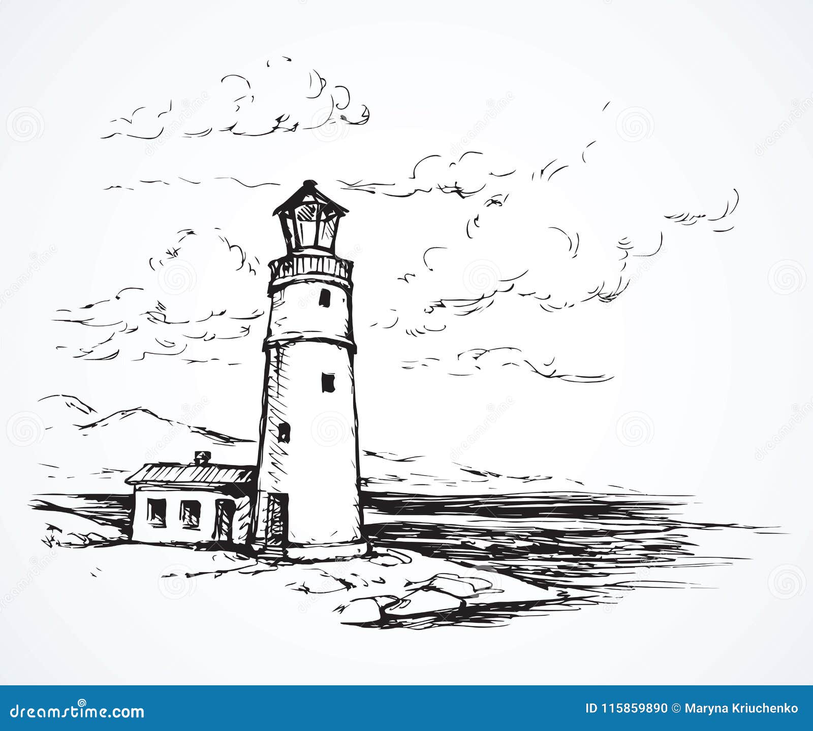 Faro Gráfico del vector ilustración del vector. Ilustración de trazado ...