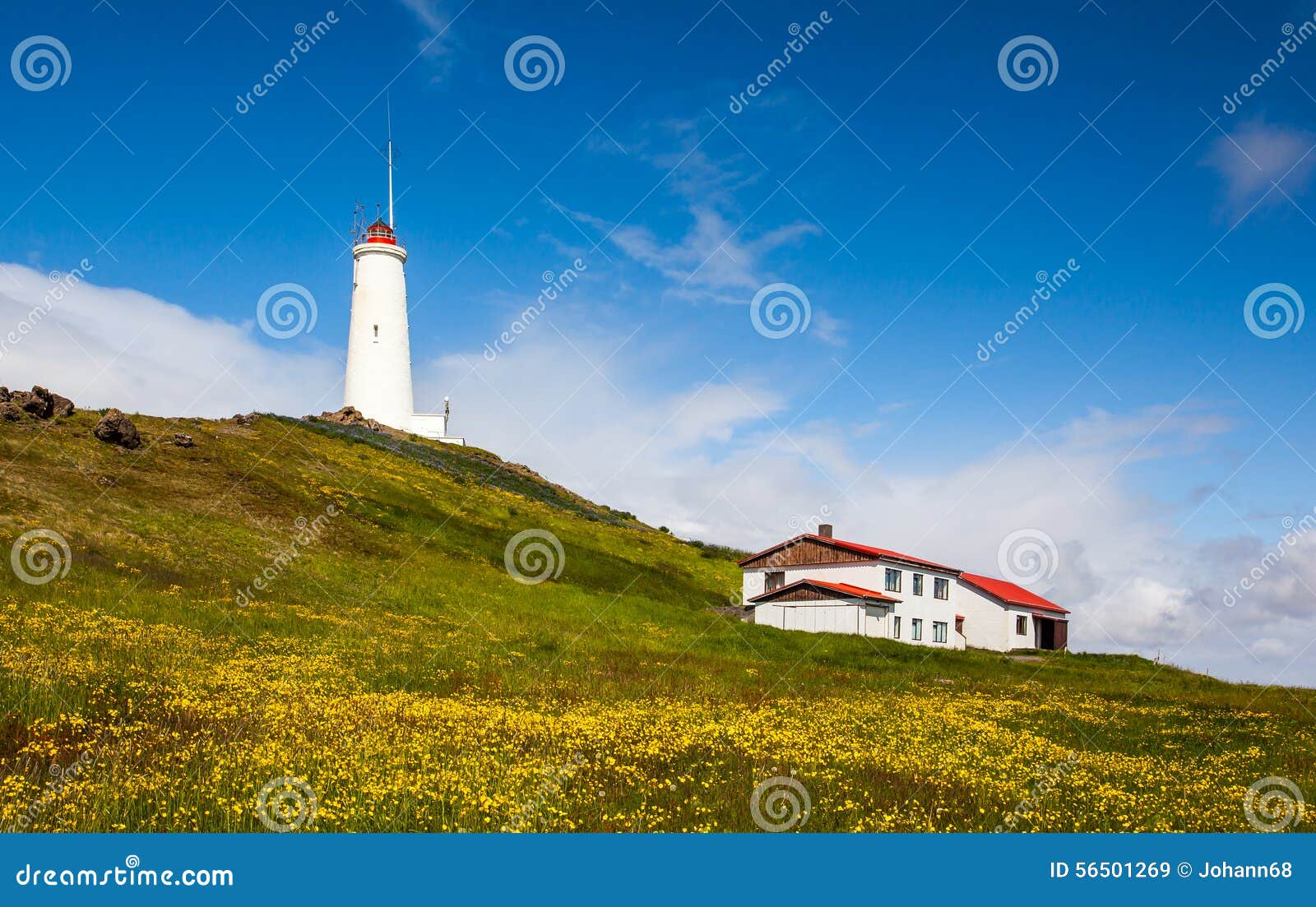 Faro in Islanda immagine stock. Immagine di faro, vecchio - 56501269