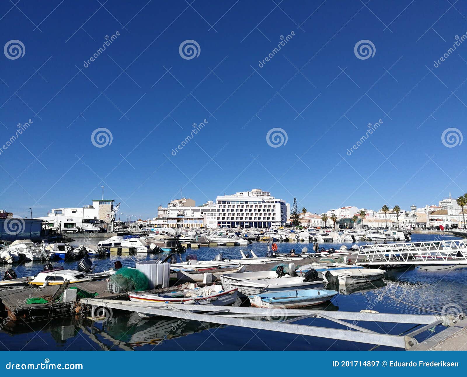 Faro, Portugal, December 17, 2017: View of Faro Pier in Portugal ...