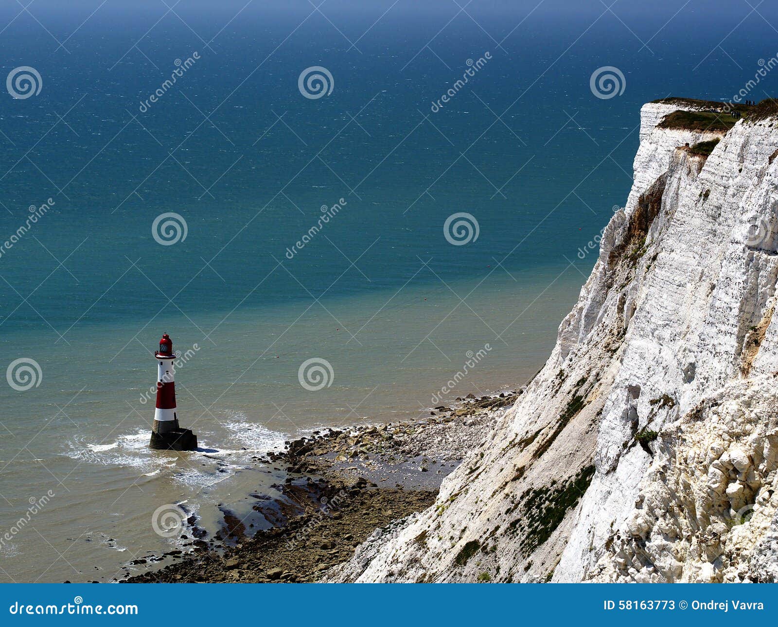 Faro principal con playas imagen de archivo. Imagen de subsexo - 58163773