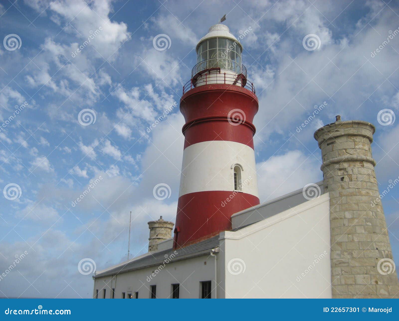 Faro rojo y blanco imagen de archivo. Imagen de cabo - 22657301