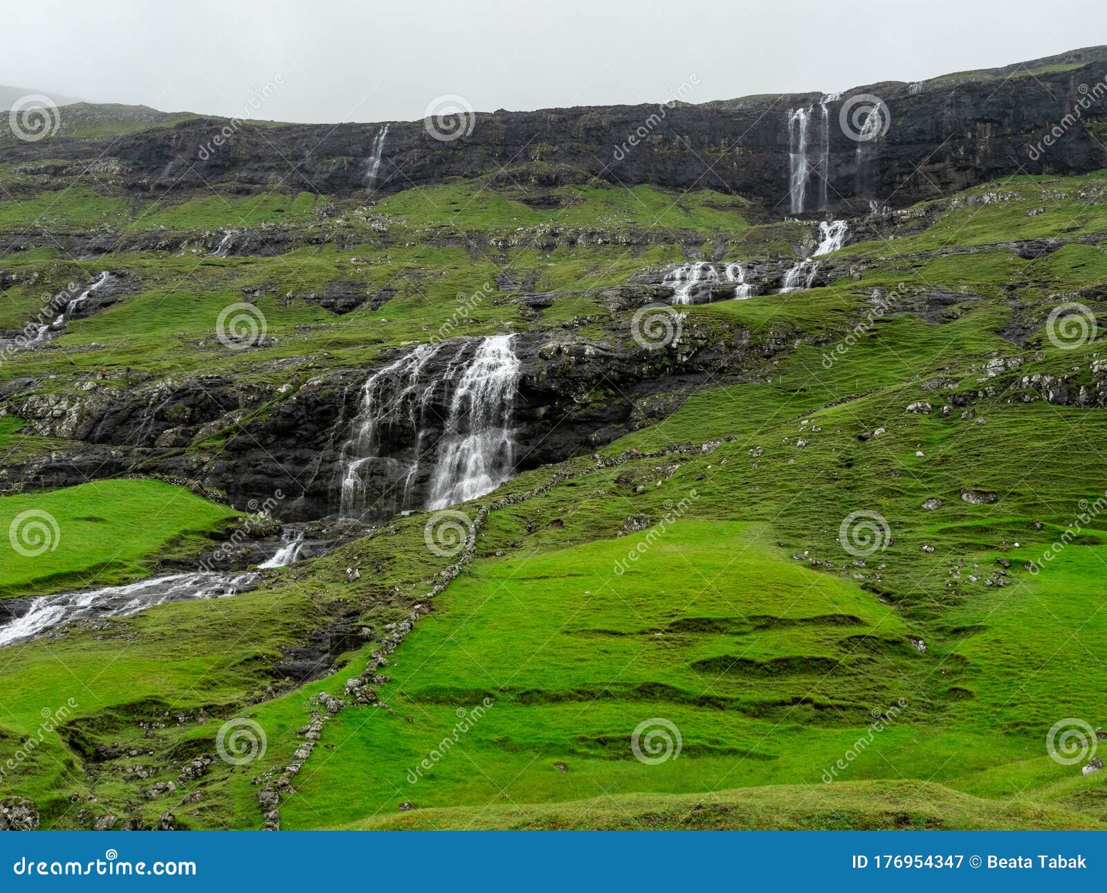 The Waterfalls Of The Land Of Ice And Fire!! Stock Image ...