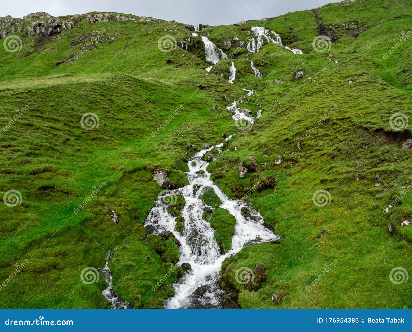Faroe Islands is the Land of the Waterfalls. Stock Photo - Image of ...